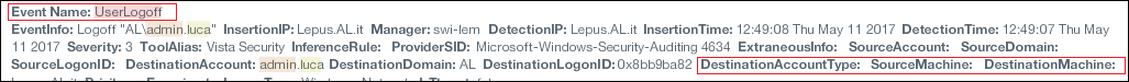 Windows Event ID 4634 displays in the SEM Console
