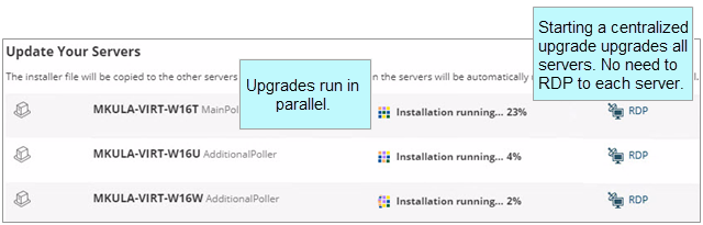Orion Installer 2.1 feature: Centralized Upgrades