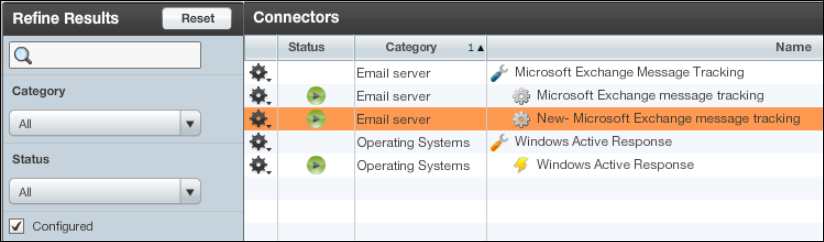 How to create a Microsoft Exchange message tracking connector in SEM