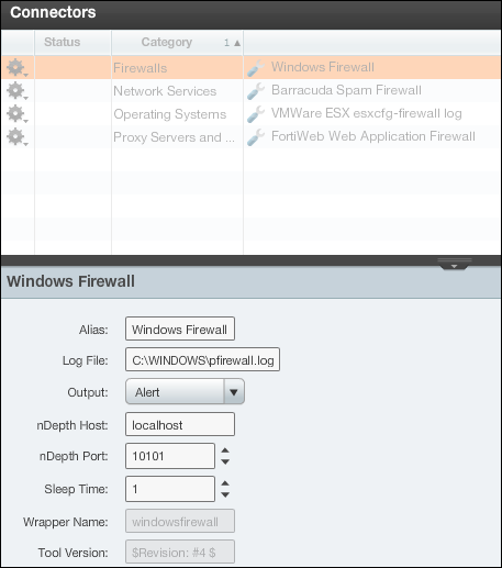 Monitor Windows firewall logs in SEM