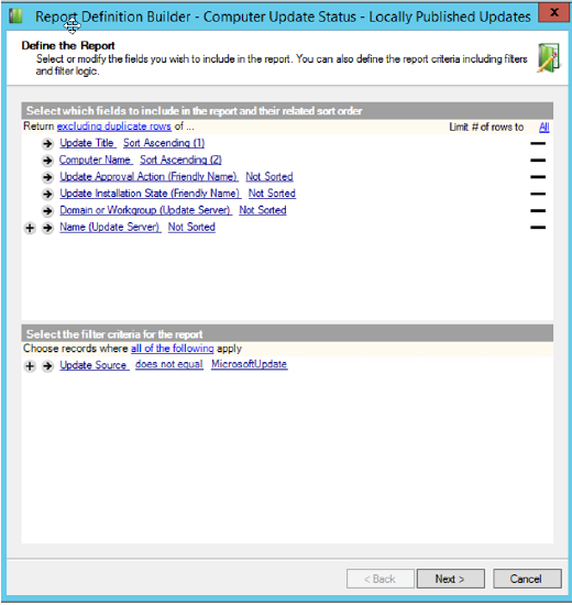 Create a report displaying third party updates installed by WSUS