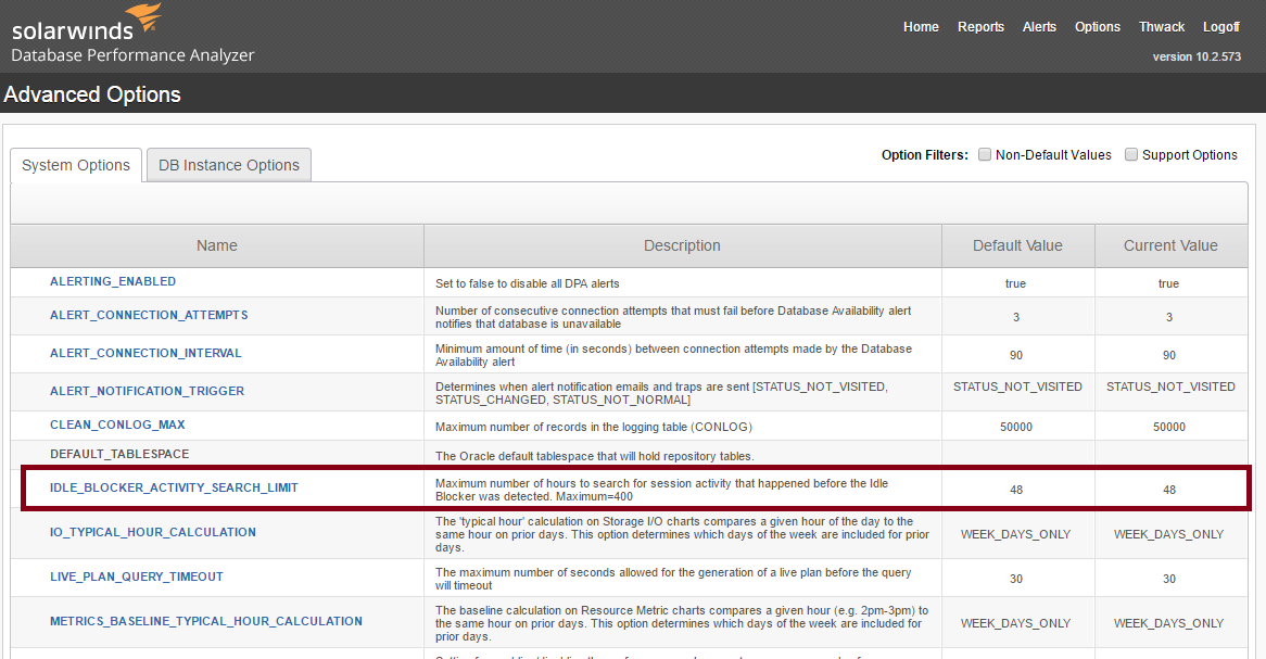 DPA Idle Blocker Last Activity Lookback Timeframe