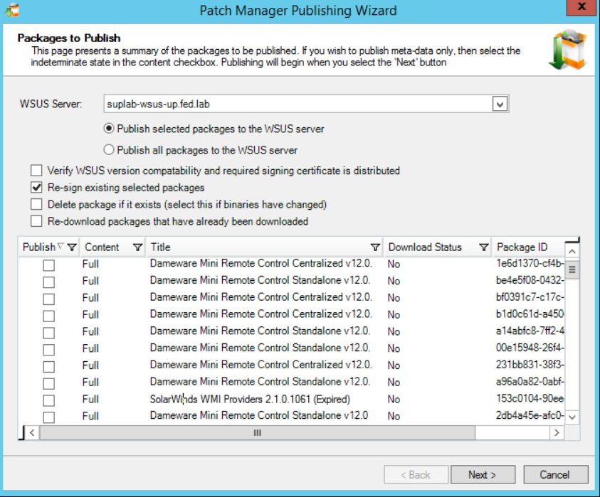 SCCM error when synchronizing third party updates to WSUS