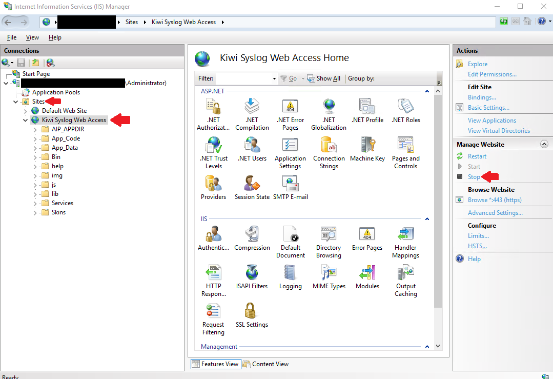 Troubleshooting Kiwi Syslog Web Access Issues After Upgrading To Kiwi Syslog Versions 980 Or 981