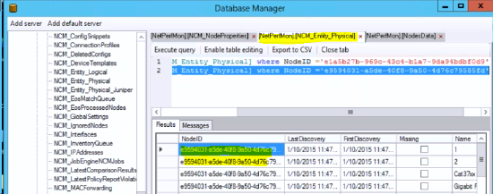 NCM Physical Entity report not showing or updating all the devices