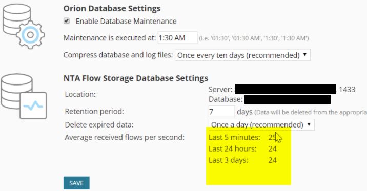 What are the hardware recommendations for the NTA SQL Flow Storage ...