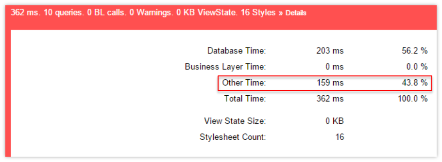 Slow Orion Web Console, website performance, Other Time is High in Hubble