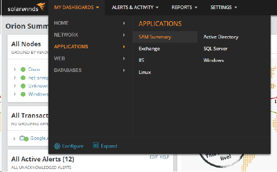 Turn on application debugging for SAM