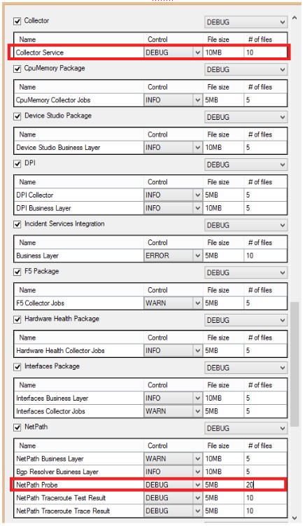 Collect NetPath logs for Support