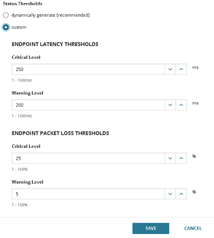 NetPath Endpoint Latency Thresholds in NPM