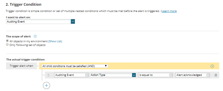 How to get notified when an alert is acknowledged