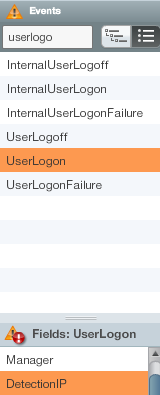 Search for all logon and logoff activity for a specific host in SEM