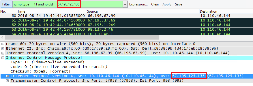 NetPath graph issue: All timeout nodes between probe and endpoint