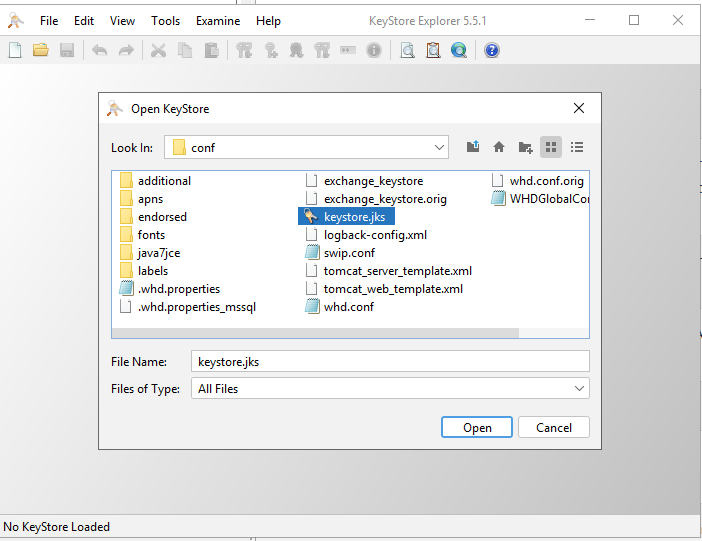 Using Keystore Explorer to import a self signed or wildcard certificate ...