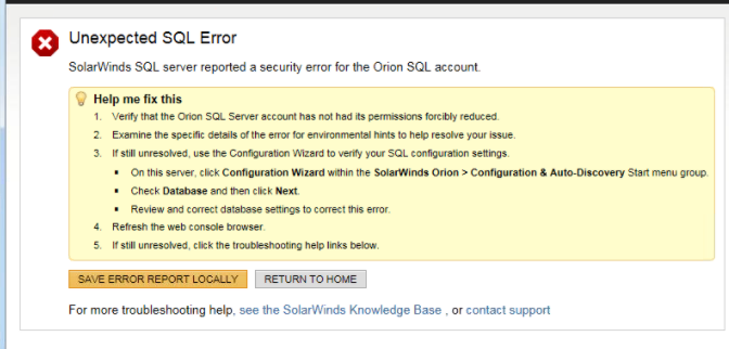 The password of the account has expired