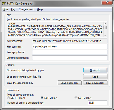 Converting OpenSSH and PuTTY style keys