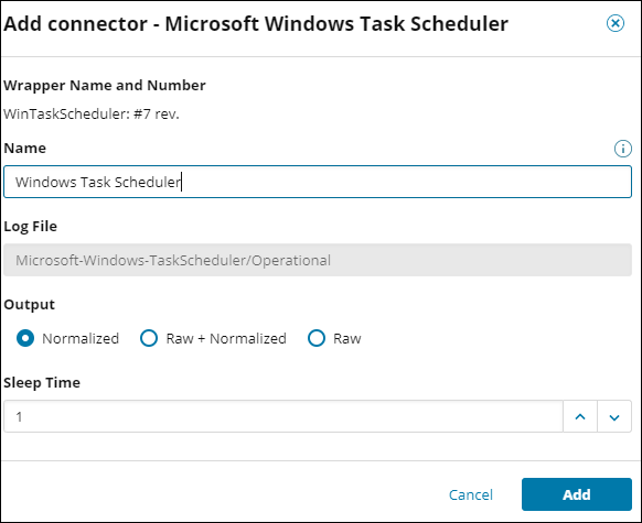 Configure the Windows Task Scheduler Connector in SEM
