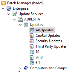 Delete a WSUS update from the Patch Manager Admin Console