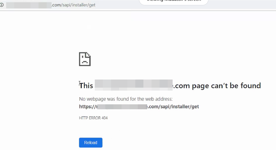 Download Installer Now button not working: 404 Page not found