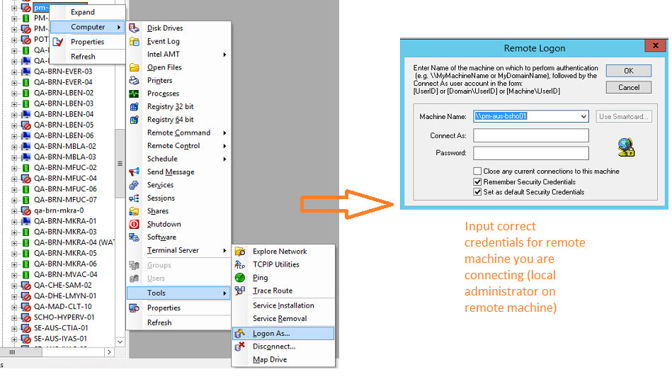 DameWare Remote Support unavailable icon