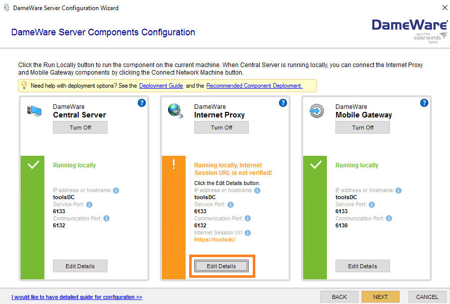 Dameware internet proxy Internet Session URL is not verified Dameware ...