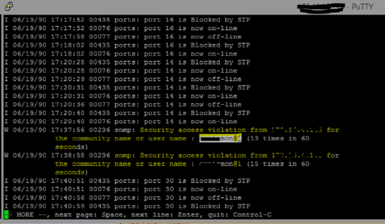 Security access violation from xx.xx.xx.xx for the community name or ...