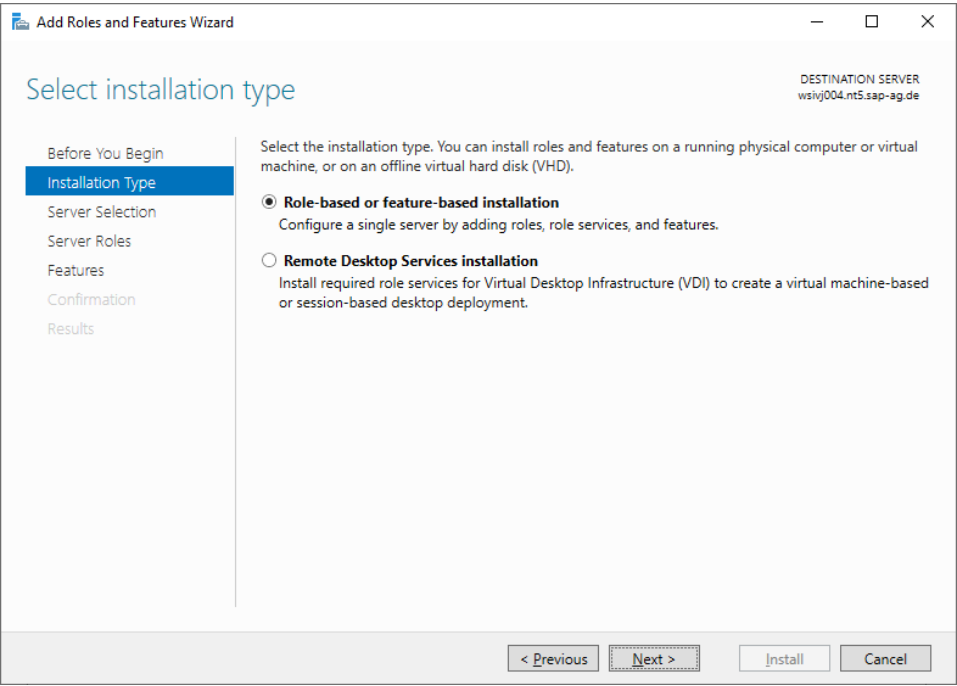 Install .NET 3.5 on Windows Server 2019