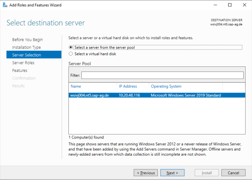 Install .NET 3.5 on Windows Server 2019