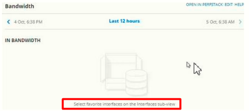 Interface Bandwidth Utilization perfstack chart is blank