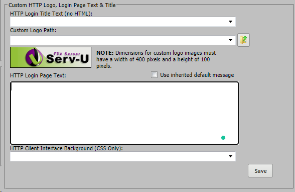 Broken welcome message in Serv-U Web Client after upgrading to version 15.2.2