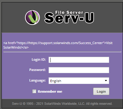Broken welcome message in Serv-U Web Client after upgrading to version 15.2.2