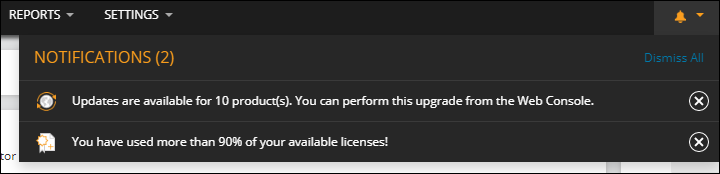 Download Orion Web Console product updates