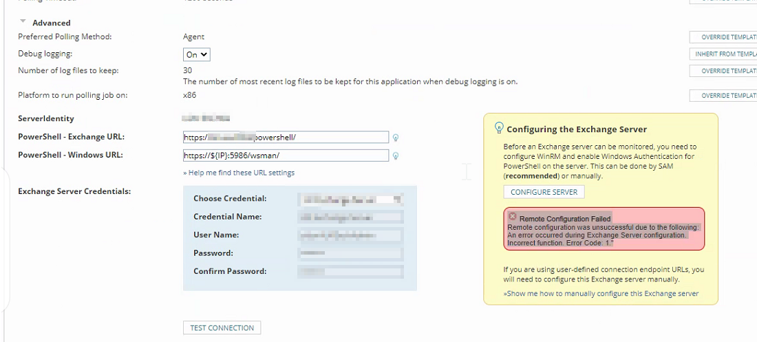 AppinSight for Exchange stops polling after running Exchange On-Premise ...