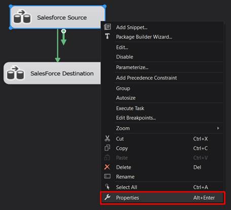 How to parameterize data flow components in Task Factory
