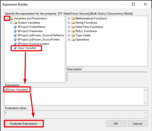 How to parameterize data flow components in Task Factory