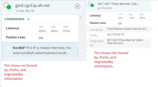 NetPath is not displaying additional node information