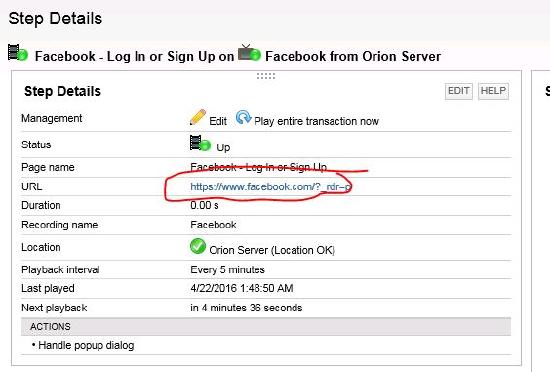 Change the URL link in a Transaction