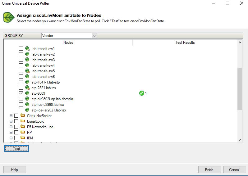 Test a Universal Device Poller against your node