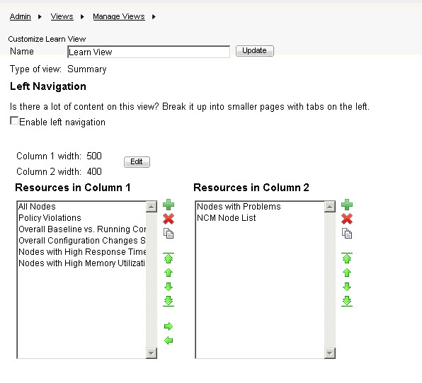 Create a new user with a customized view and menu bar in Orion Web Console