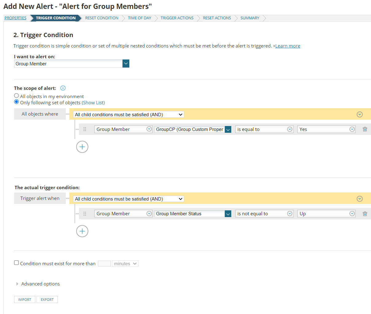 Create a Group of Nodes alert, using a Custom property to Identify Group name and Group Member ...