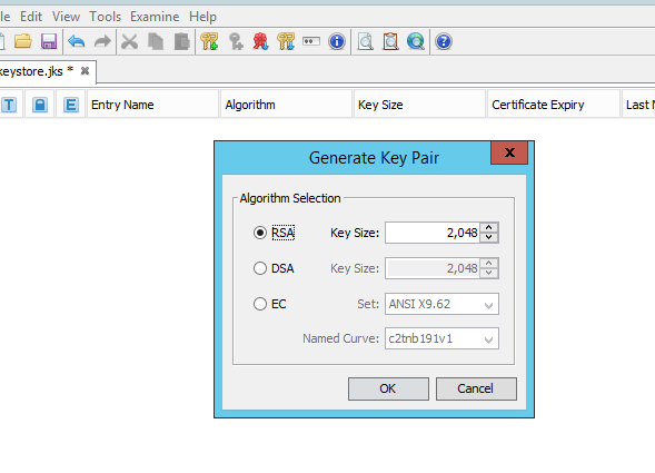 How to generate new keypair and import CA reply using Keystore Explorer ...