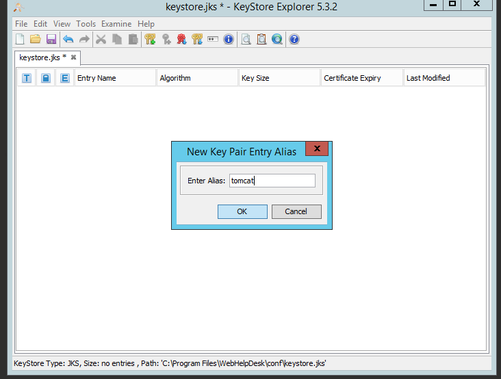 How to generate new keypair and import CA reply using Keystore Explorer to install SSL ...