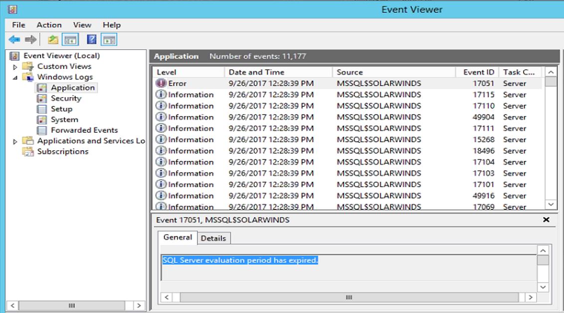 SQL DB Server Windows could not start the SQL Server Error 17051