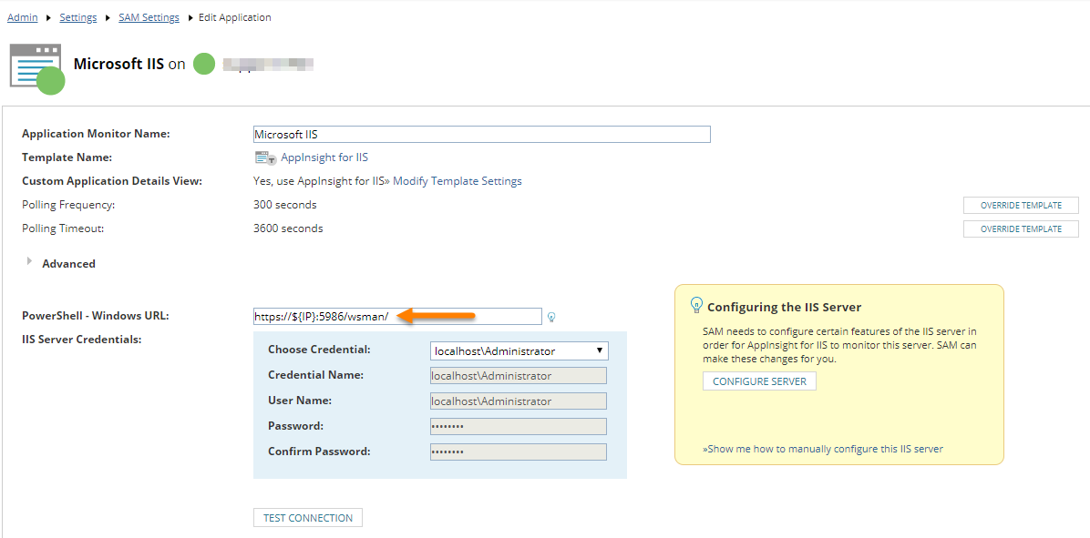 Connecting To Remote Server In Sam Fails And Message Indicates That Winrm Cannot Complete The