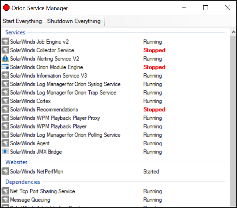 Server Error in '/ Application error when accessing the web console