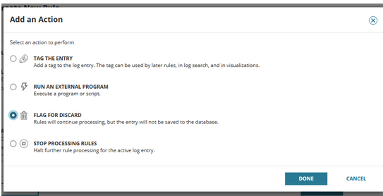 OLV LA - How to create a discard rule