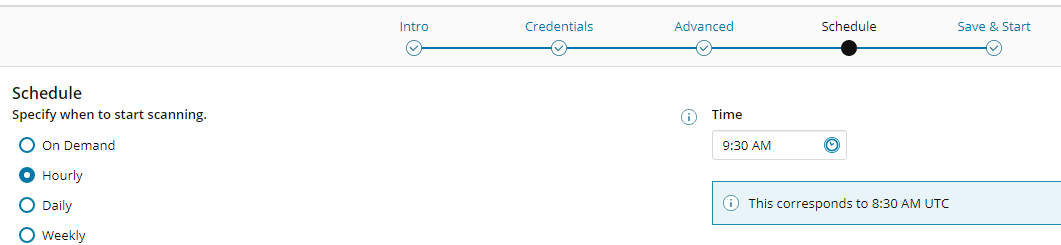 How to run a scan hourly in ARM