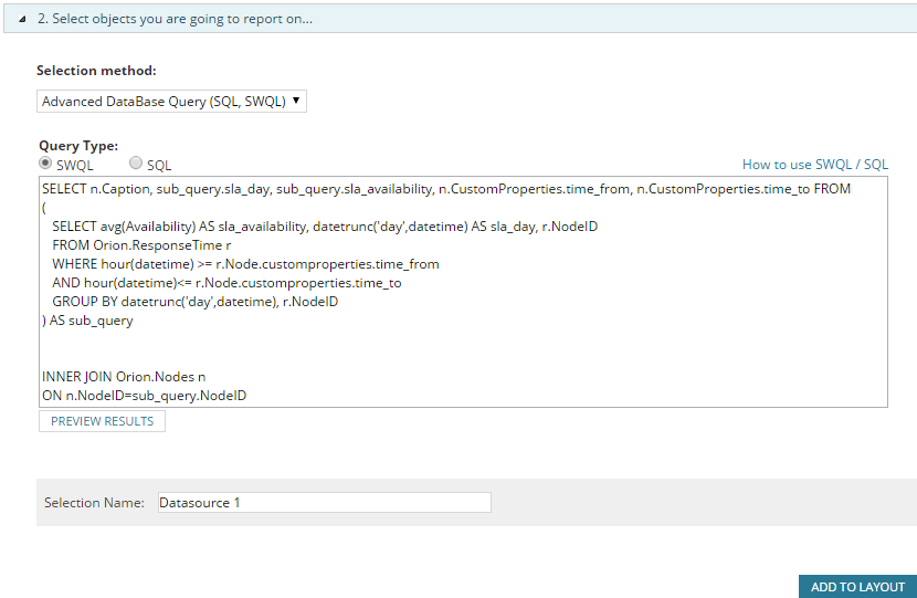 Orion Create an SLA report showing average SLA availability during ...