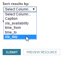 Orion Create an SLA report showing average SLA availability during ...