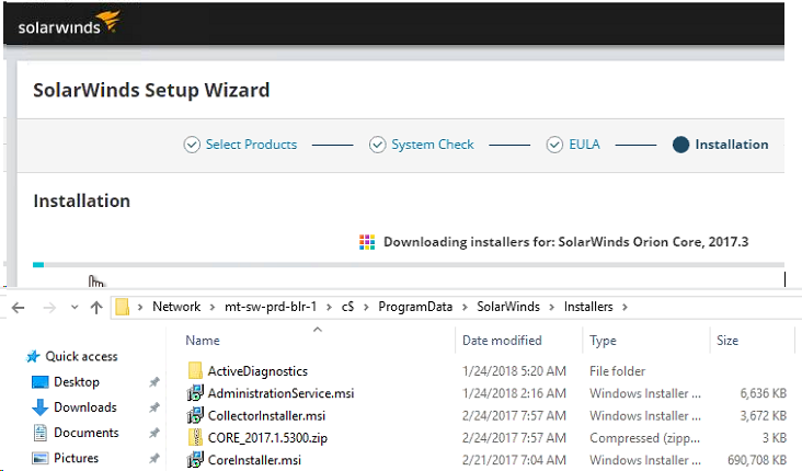 Failed upgrade of an additional polling engine using SolarWinds Orion Installer